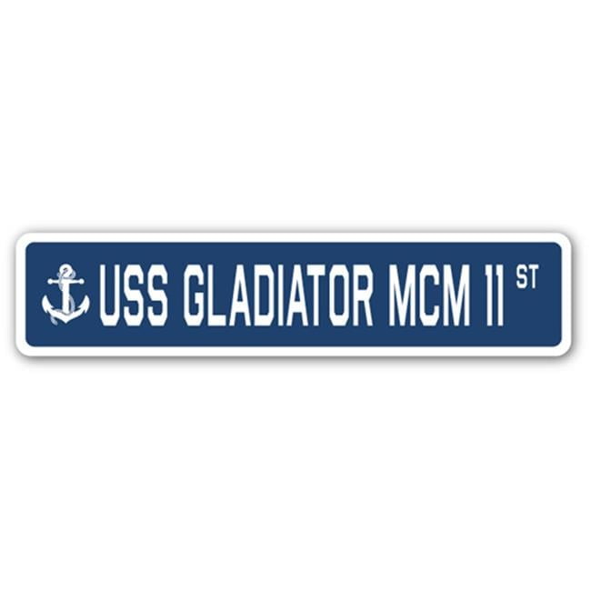 4 x 18 in. A-16 Street Sign - USS Gladiator MCM 11 - Walmart.com
