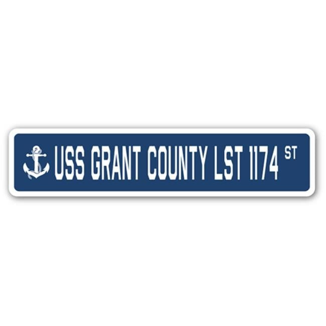 4 x 18 in. A-16 Street Sign - USS Grant County LST 1174 - Walmart.com