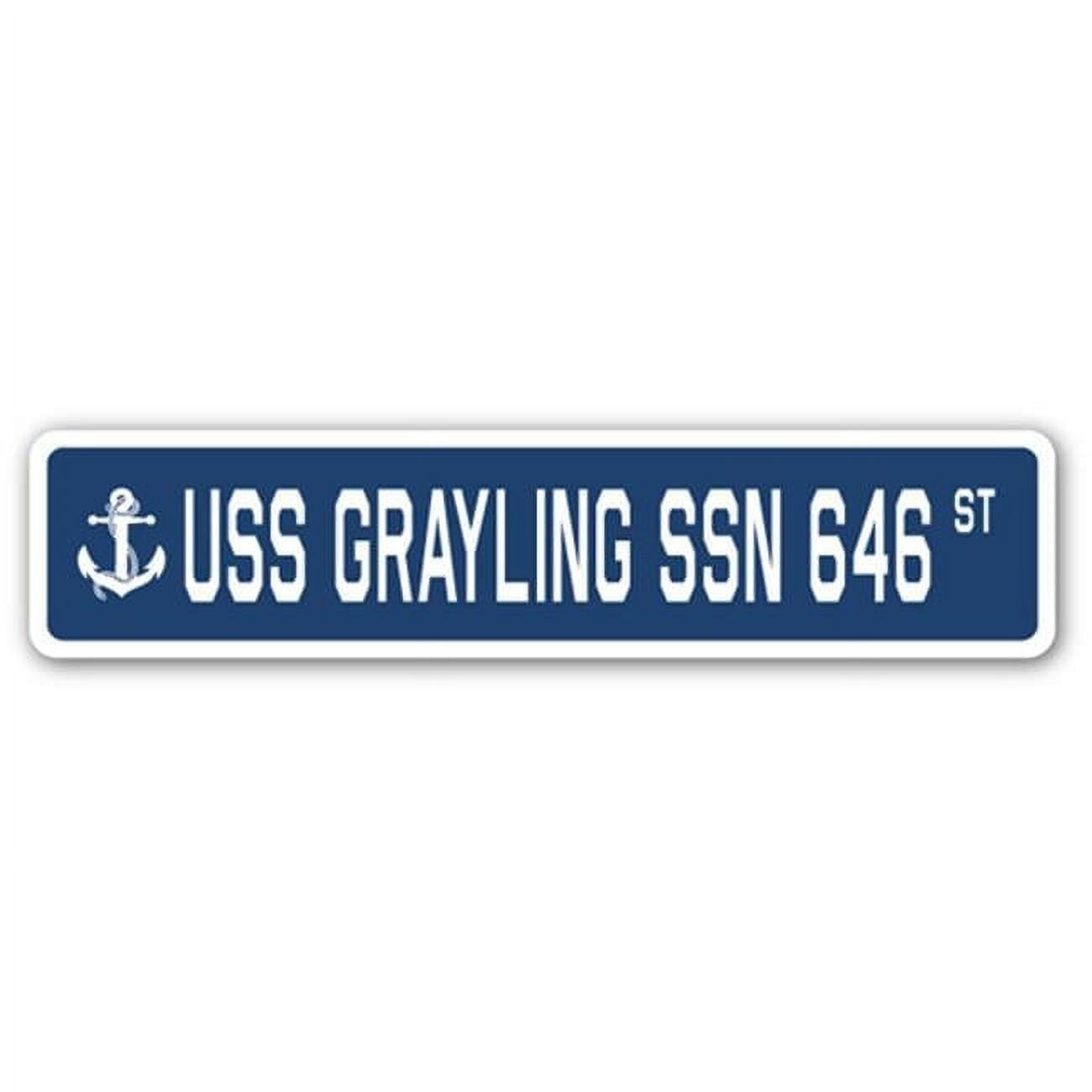 4 x 18 in. A-16 Street Sign - USS Grayling SSN 646 - Walmart.com