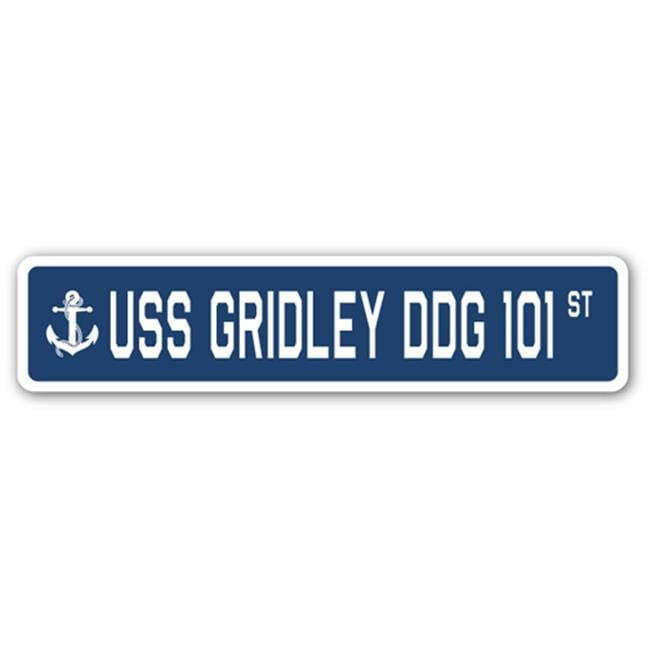 4 x 18 in. A-16 Street Sign - USS Gridley DDG 101 - Walmart.com