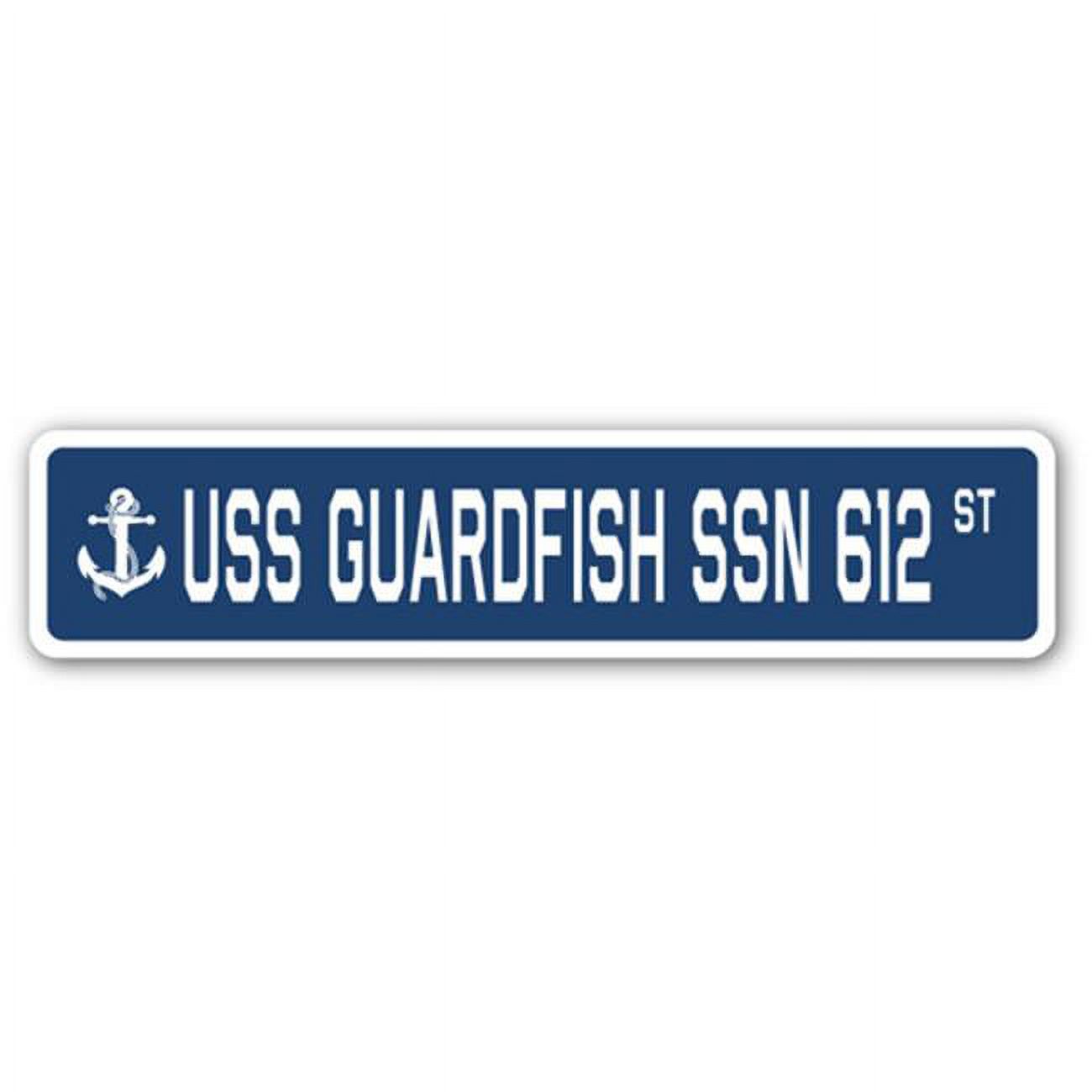 4 x 18 in. A-16 Street Sign - USS Guardfish SSN 612 - Walmart.com