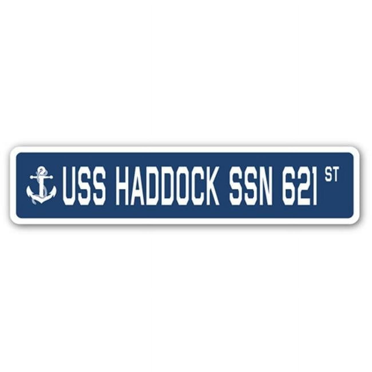 4 x 18 in. A-16 Street Sign - USS Haddock SSN 621 - Walmart.com