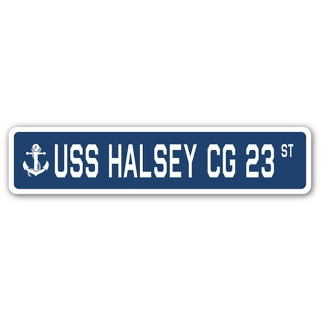 4 x 18 in. A-16 Street Sign - USS Halsey CG 23 - Walmart.com