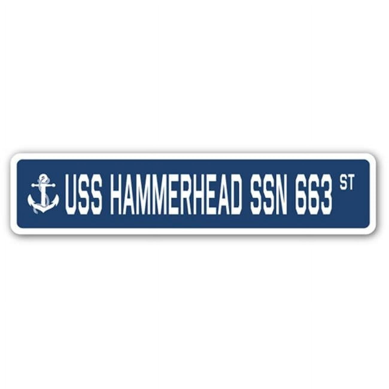 4 x 18 in. A-16 Street Sign - USS Hammerhead SSN 663 - Walmart.com