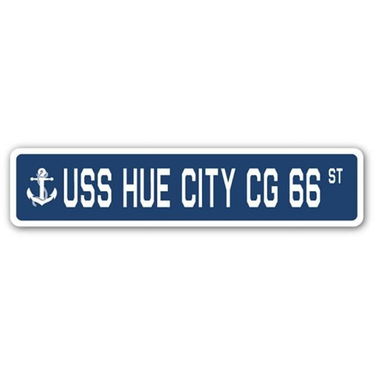 4 x 18 in. A-16 Street Sign - USS Hue City CG 66 - Walmart.com
