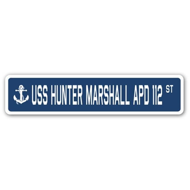 4 x 18 in. A-16 Street Sign - USS Hunter Marshall APD 112 - Walmart.com