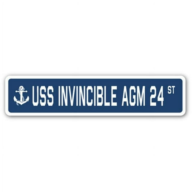 4 x 18 in. A-16 Street Sign - USS Invincible AGM 24 - Walmart.com