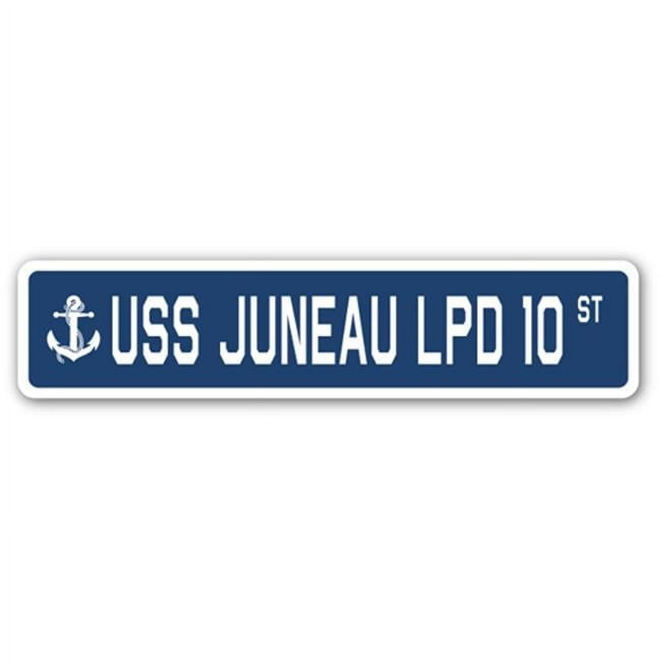 4 x 18 in. A-16 Street Sign - USS Juneau LPD 10 - Walmart.com