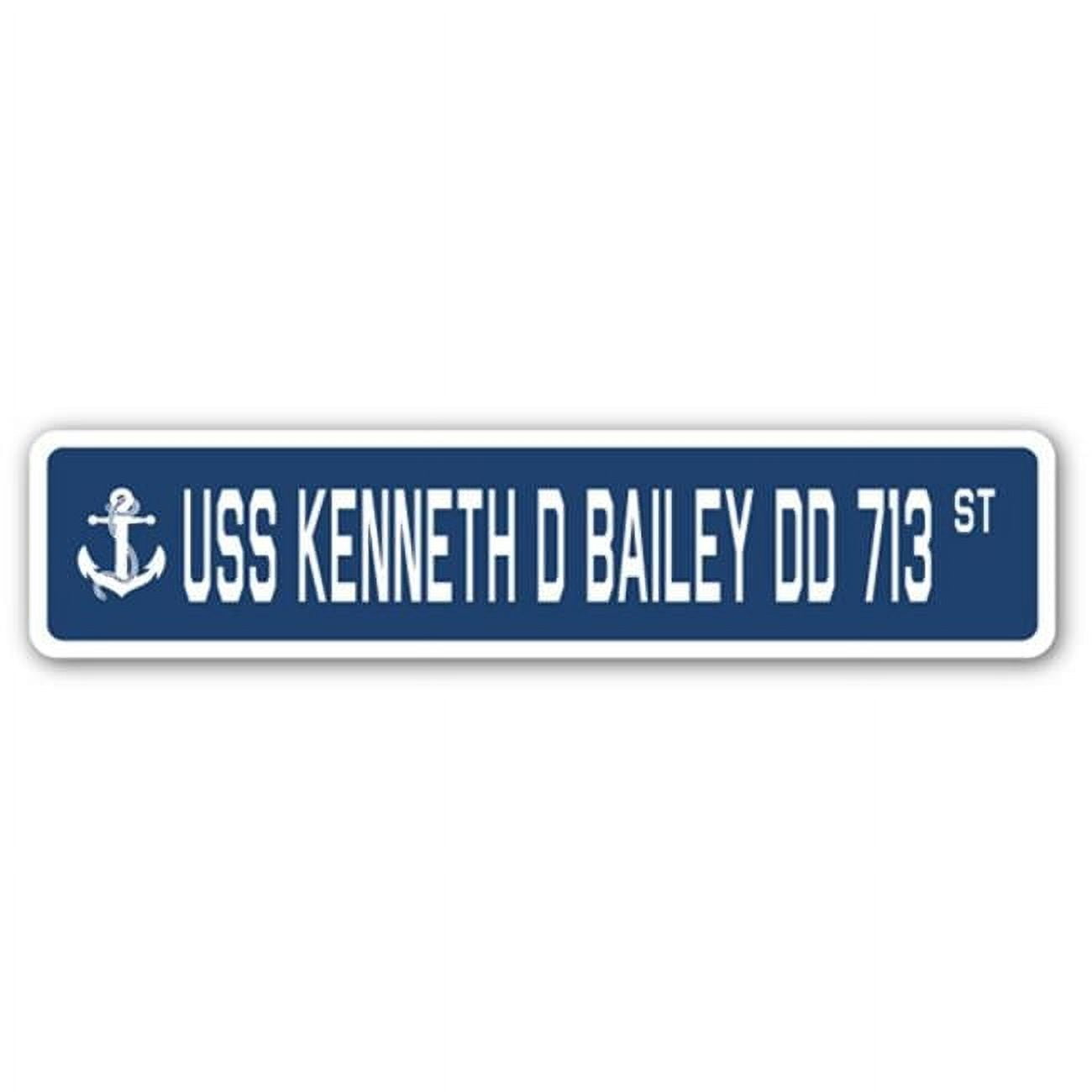 4 x 18 in. A-16 Street Sign - USS Kenneth D Bailey DD 713 - Walmart.com
