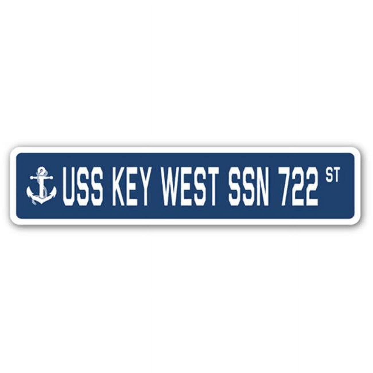 4 x 18 in. A-16 Street Sign - USS Key West SSN 722 - Walmart.com
