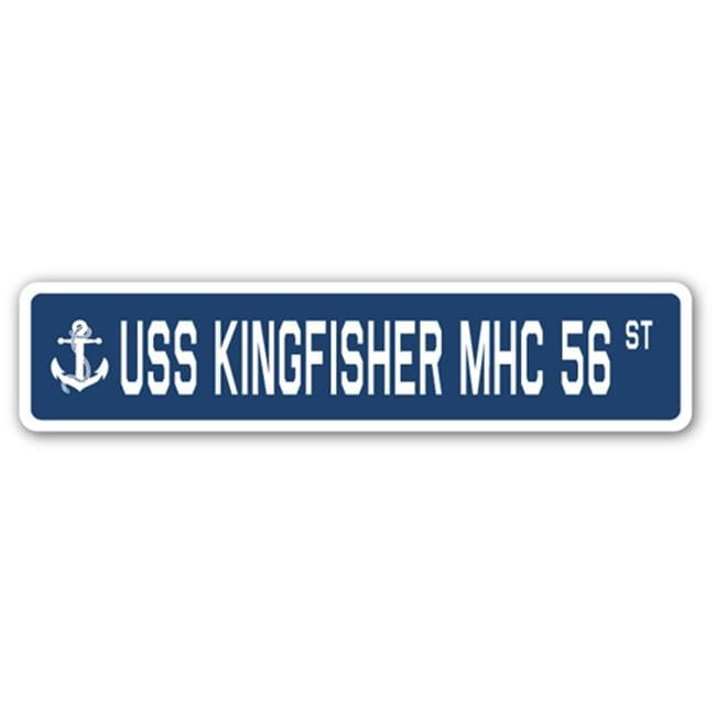 4 x 18 in. A-16 Street Sign - USS Kingfisher MHC 56 - Walmart.com
