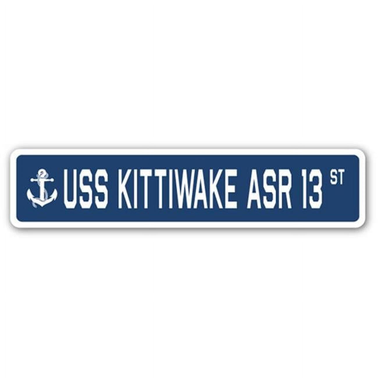 4 x 18 in. A-16 Street Sign - USS Kittiwake ASR 13 - Walmart.com