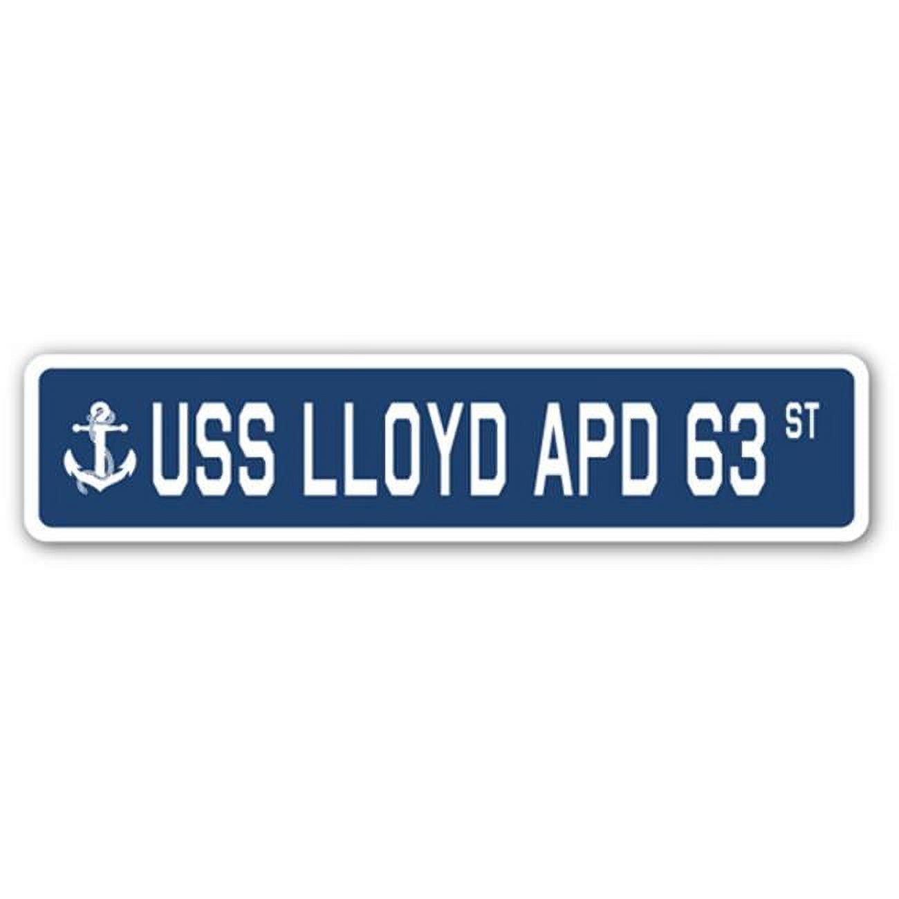 4 x 18 in. A-16 Street Sign - USS Lloyd APD 63 - Walmart.com