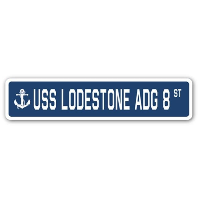 4 x 18 in. A-16 Street Sign - USS Lodestone ADG 8 - Walmart.com