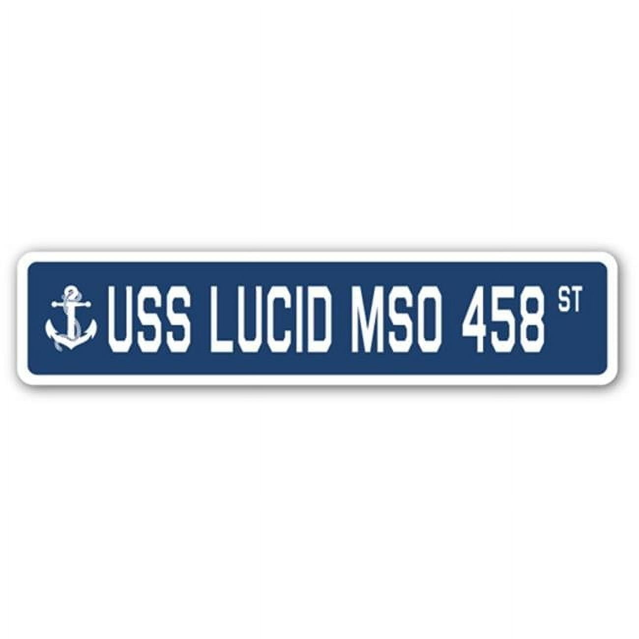 4 x 18 in. A-16 Street Sign - USS Lucid MSO 458 - Walmart.com