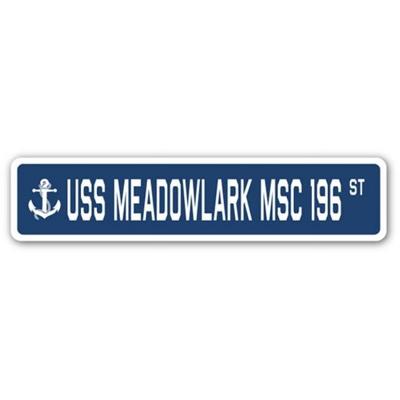 4 x 18 in. A-16 Street Sign - USS Meadowlark MSC 196 - Walmart.com