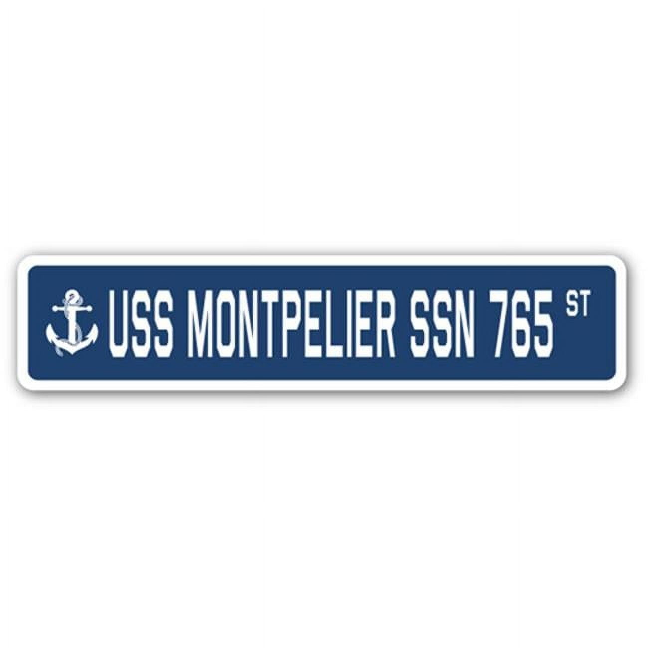 4 x 18 in. A-16 Street Sign - USS Montpelier SSN 765 - Walmart.com