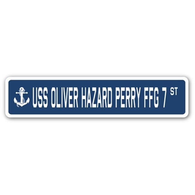 4 x 18 in. A-16 Street Sign - USS Oliver Hazard Perry FFG 7 - Walmart.com