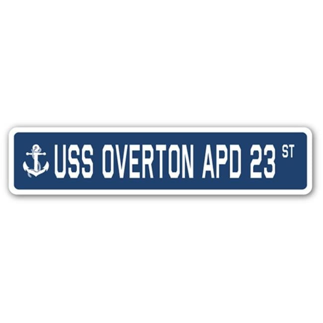 4 x 18 in. A-16 Street Sign - USS Overton APD 23 - Walmart.com