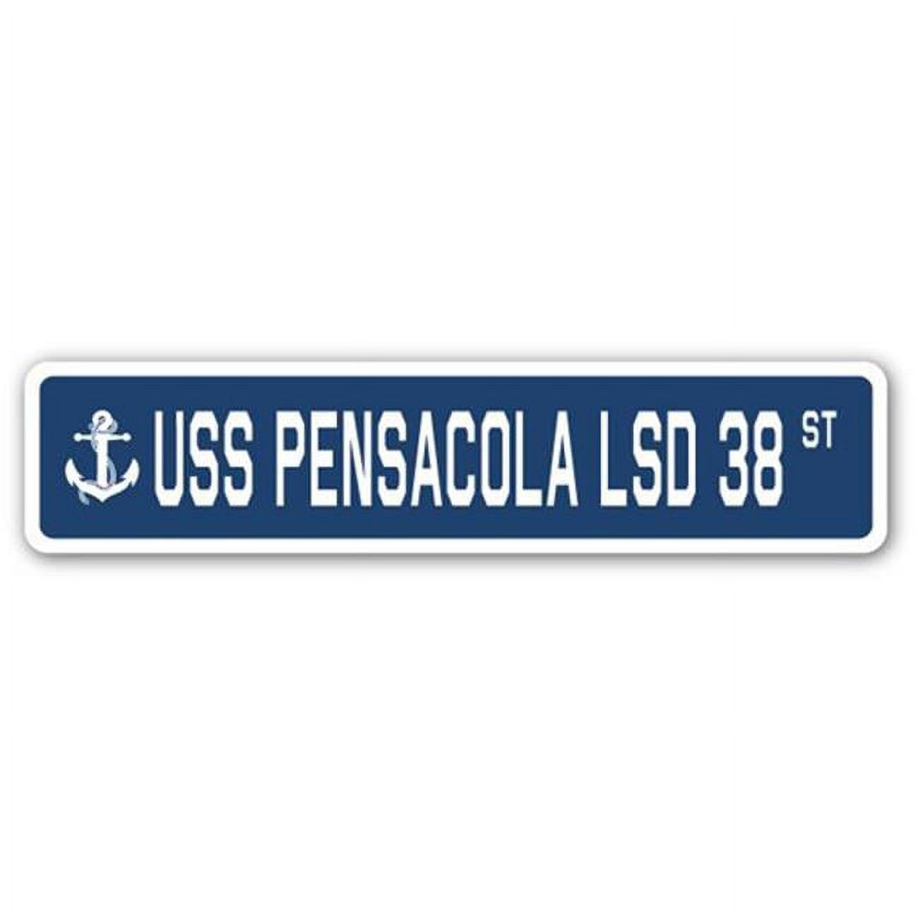 4 x 18 in. A-16 Street Sign - USS Pensacola LSD 38 - Walmart.com