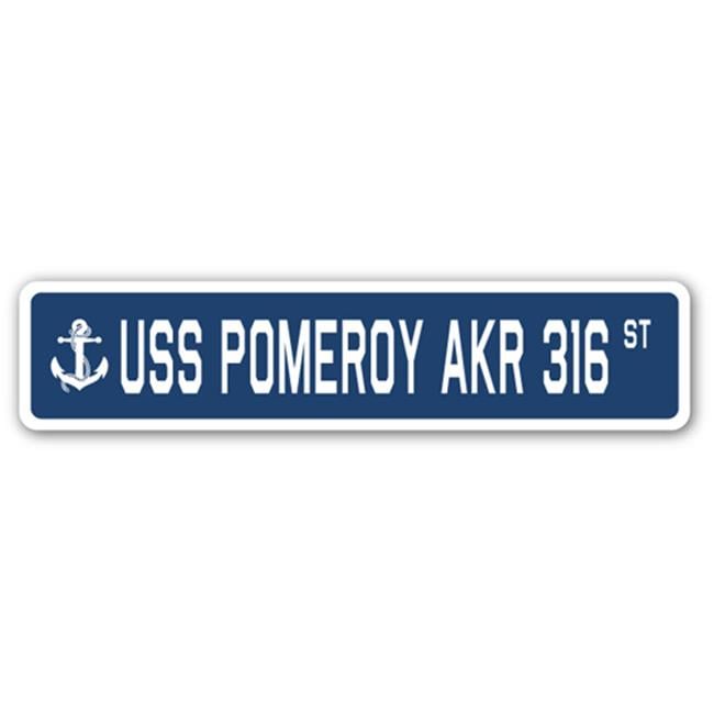 4 x 18 in. A-16 Street Sign - USS Pomeroy AKR 316 - Walmart.com
