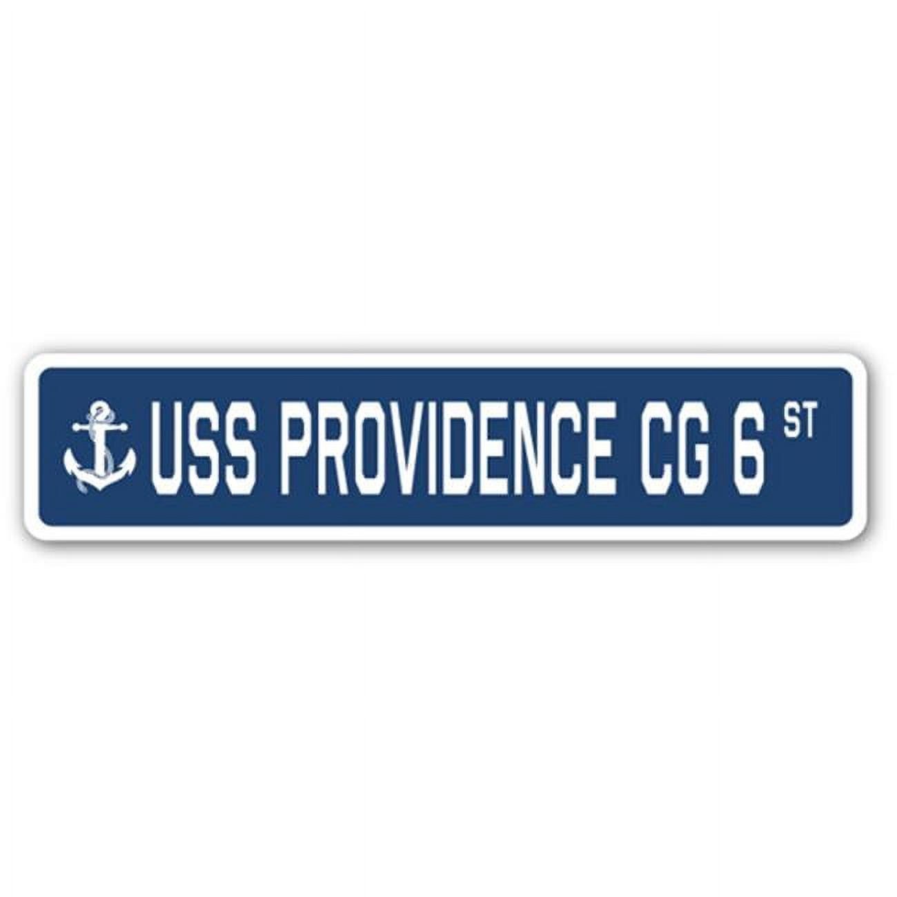 4 x 18 in. A-16 Street Sign - USS Providence CG 6 - Walmart.com
