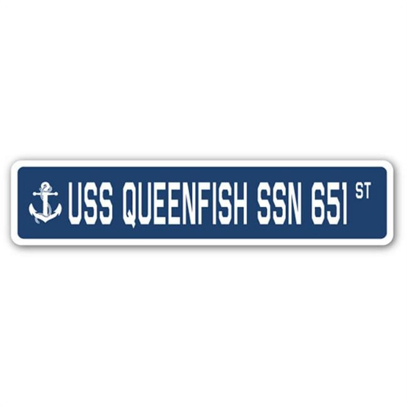 4 x 18 in. A-16 Street Sign - USS Queenfish SSN 651 - Walmart.com