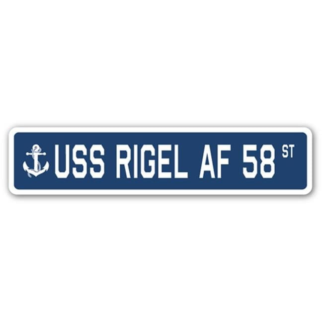 4 x 18 in. A-16 Street Sign - USS Rigel AF 58 - Walmart.com
