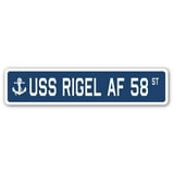 4 x 18 in. A-16 Street Sign - USS Rigel AF 58 - Walmart.com