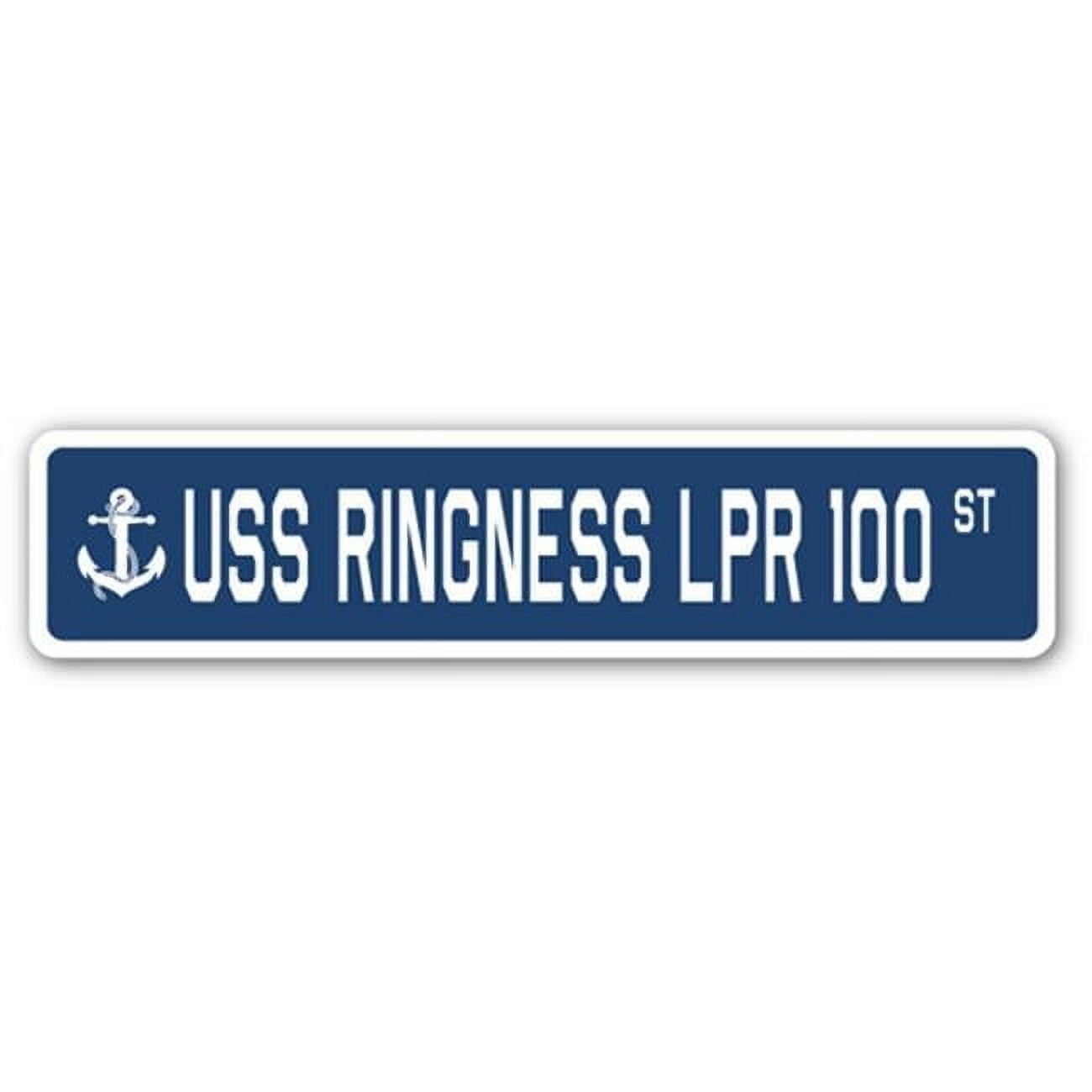 4 x 18 in. A-16 Street Sign - USS Ringness LPR 100 - Walmart.com
