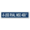 4 x 18 in. A-16 Street Sign - USS Rival MSO 468 - Walmart.com