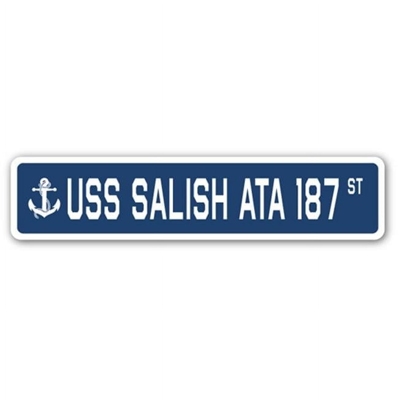 4 x 18 in. A-16 Street Sign - USS Salish ATA 187 - Walmart.com
