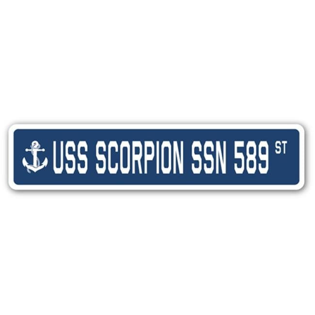 4 x 18 in. A-16 Street Sign - USS Scorpion SSN 589 - Walmart.com