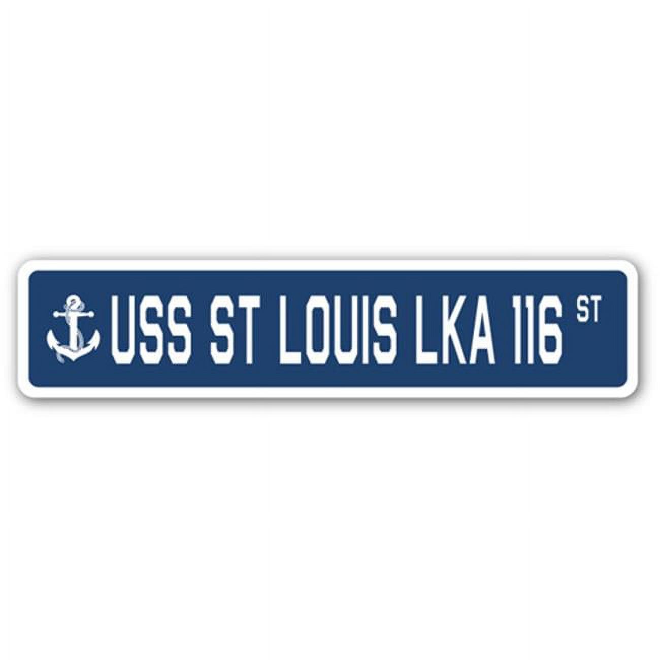 4 x 18 in. A-16 Street Sign - USS St Louis LKA 116 - Walmart.com