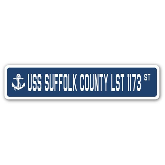4 x 18 in. A-16 Street Sign - USS Suffolk County LST 1173 - Walmart.com