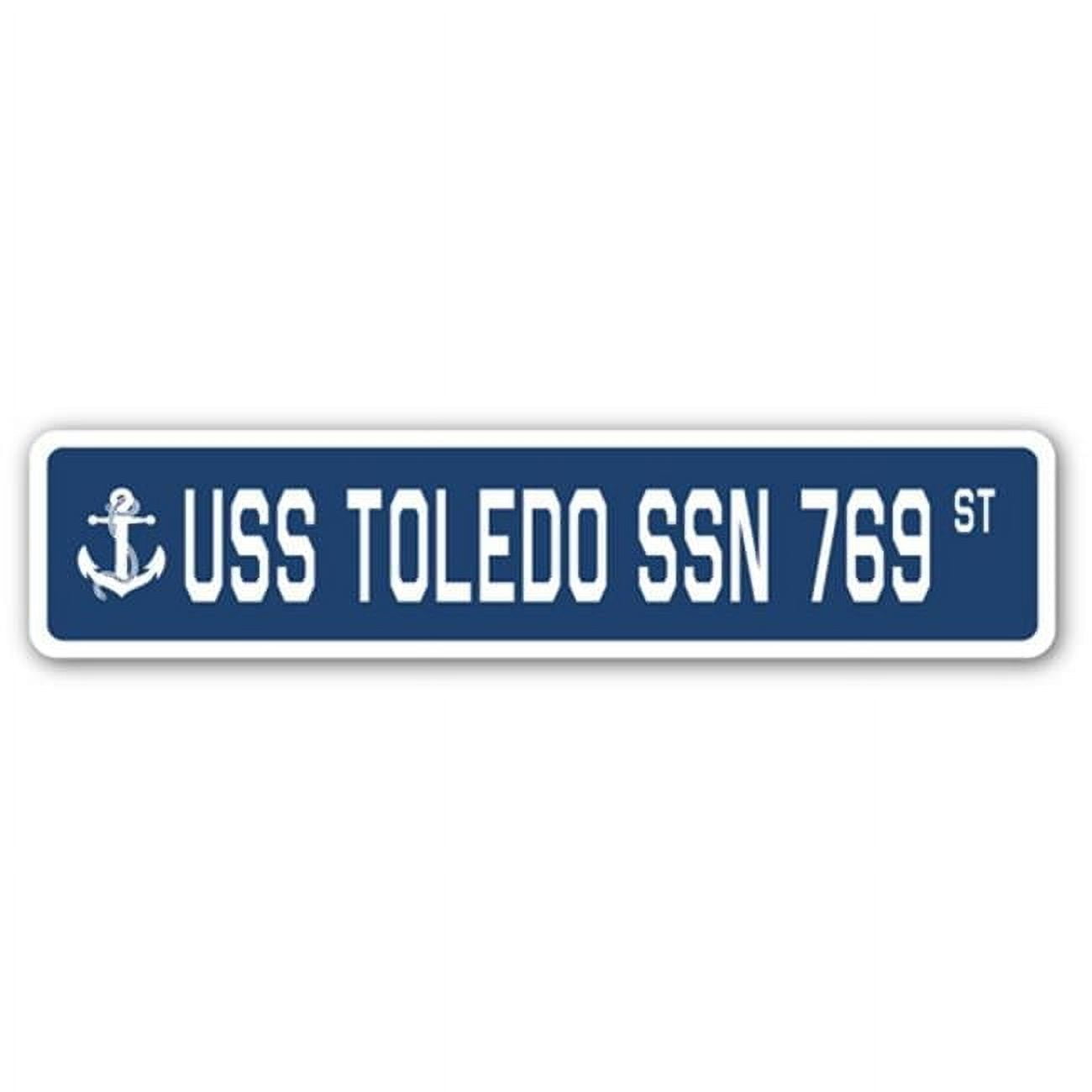 4 x 18 in. A-16 Street Sign - USS Toledo SSN 769 - Walmart.com