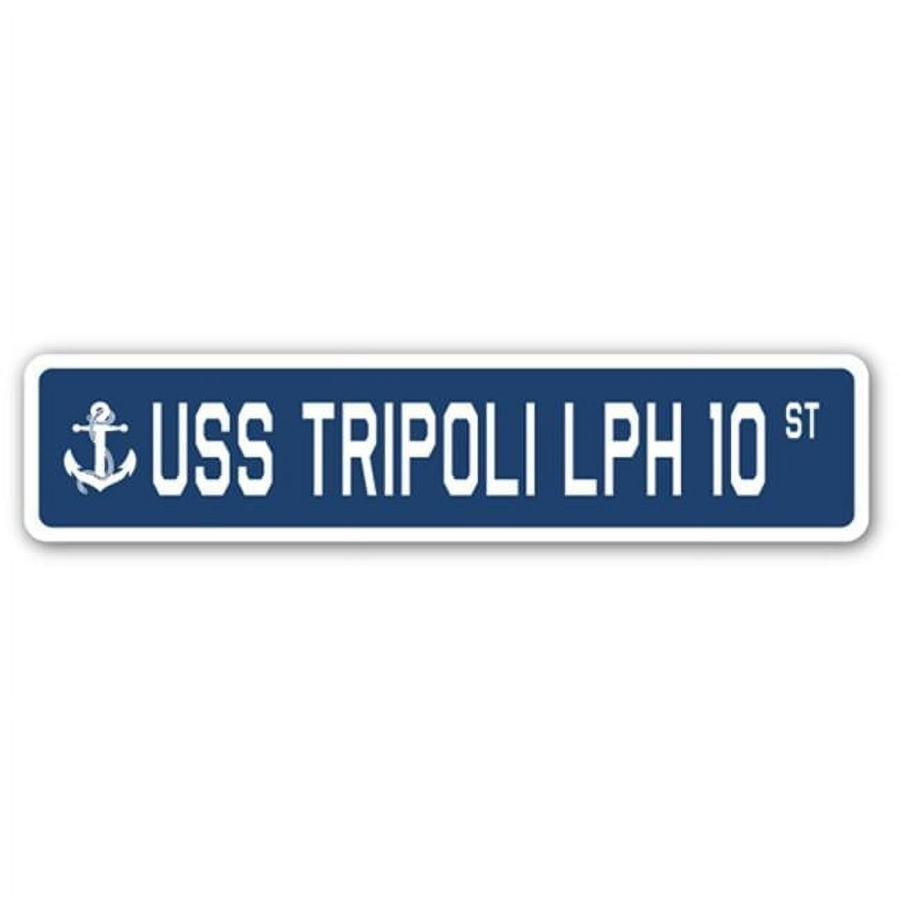 4 x 18 in. A-16 Street Sign - USS Tripoli LPH 10 - Walmart.com