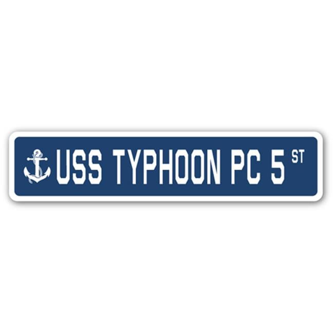 4 x 18 in. A-16 Street Sign - USS Typhoon PC 5 - Walmart.com