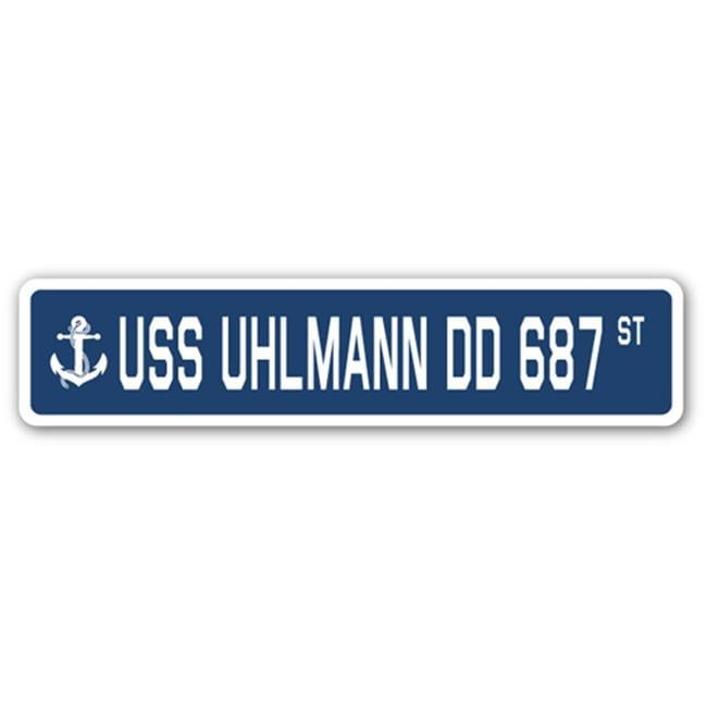 4 x 18 in. A-16 Street Sign - USS Uhlmann DD 687 - Walmart.com