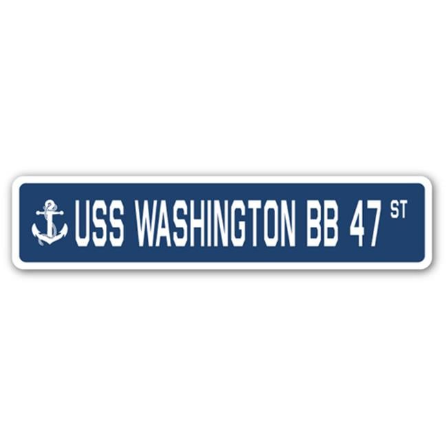 4 x 18 in. A-16 Street Sign - USS Washington BB 47 - Walmart.com