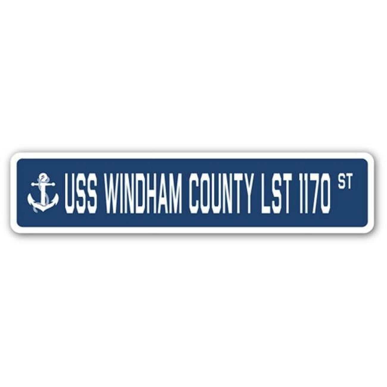 4 x 18 in. A-16 Street Sign - USS Windham County LST 1170 - Walmart.com