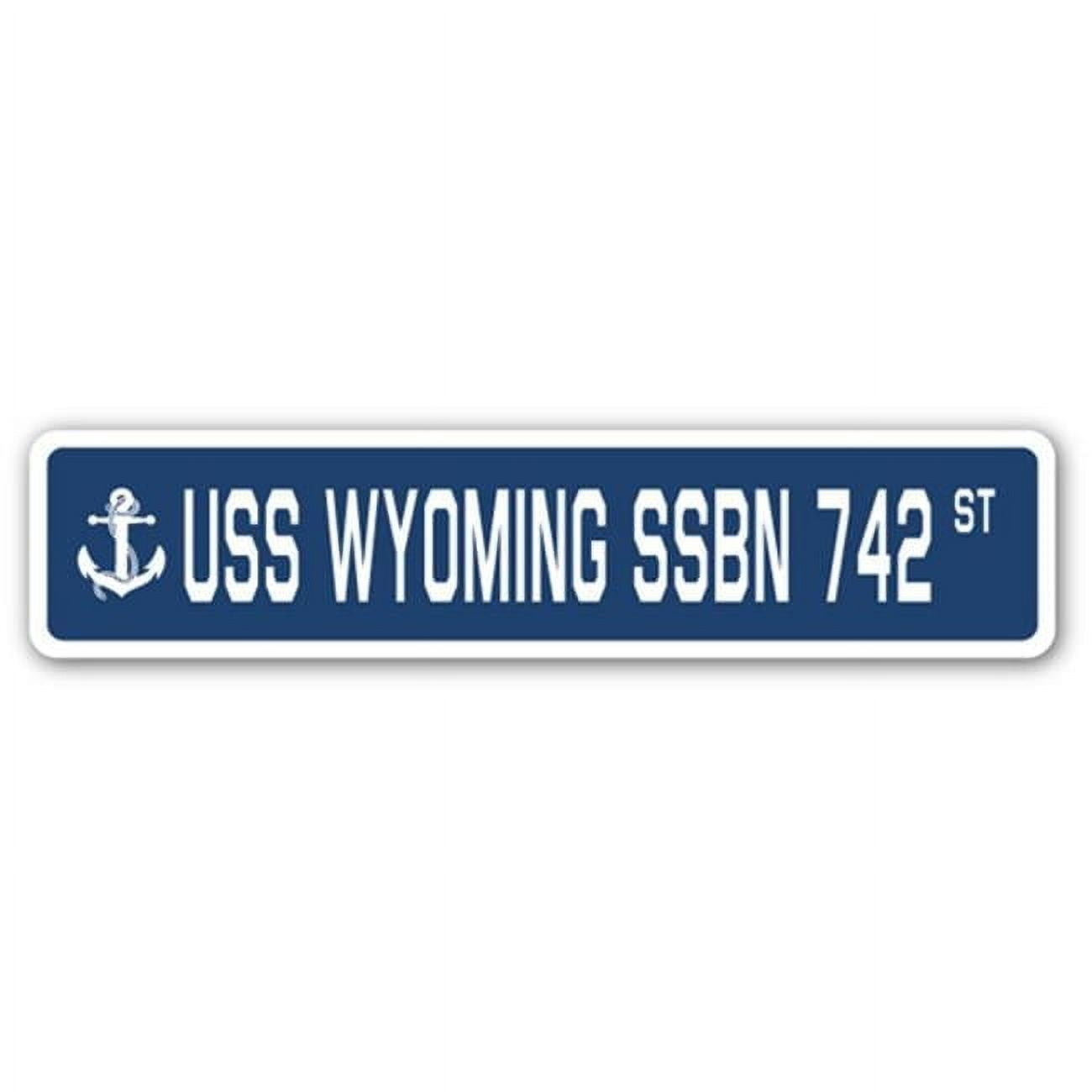 4 x 18 in. A-16 Street Sign - USS Wyoming SSBN 742 - Walmart.com