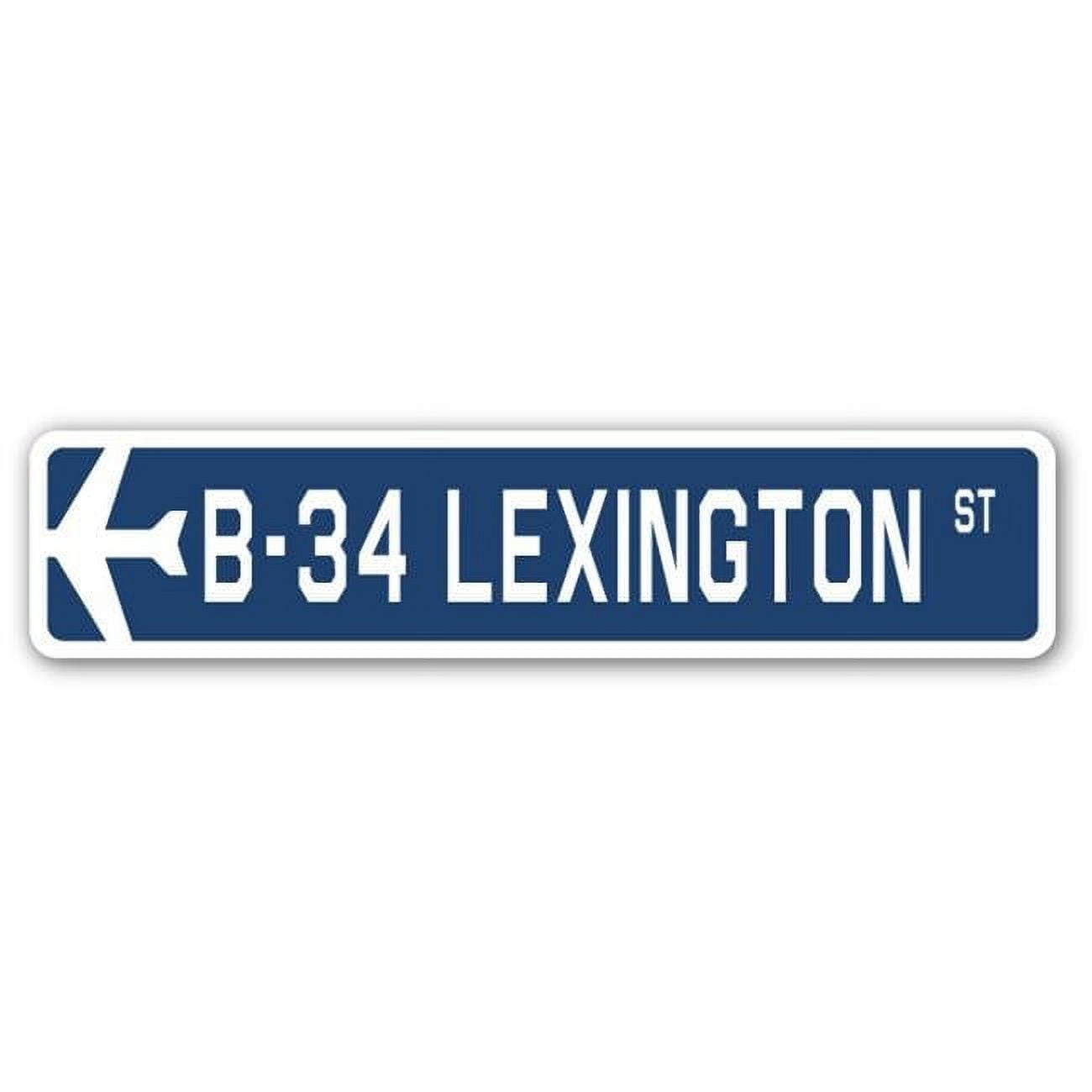 4 x 18 in. Air Force Aircraft Military Street Sign - B-34 Lexington ...