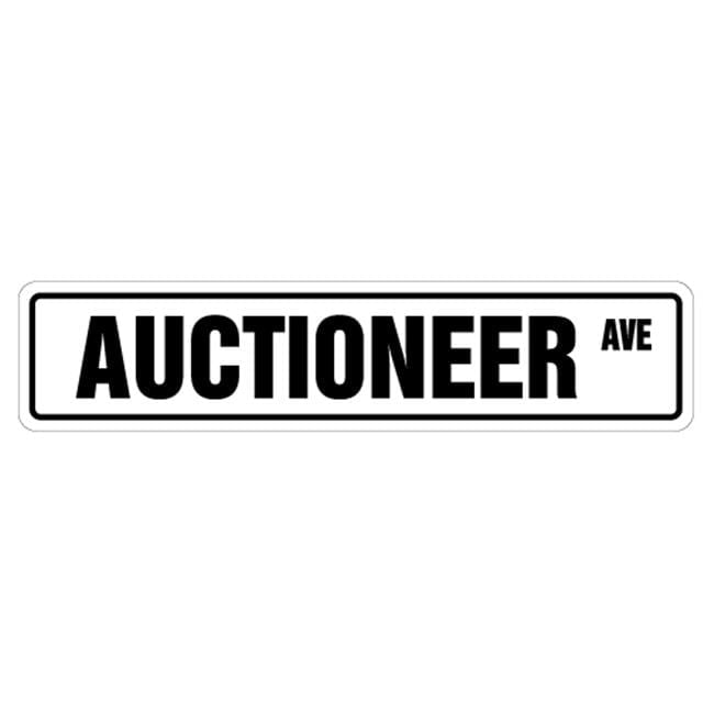 4 x 18 in. Auction Gavel Antique Real Novelty Street Sign - Auctioneer ...