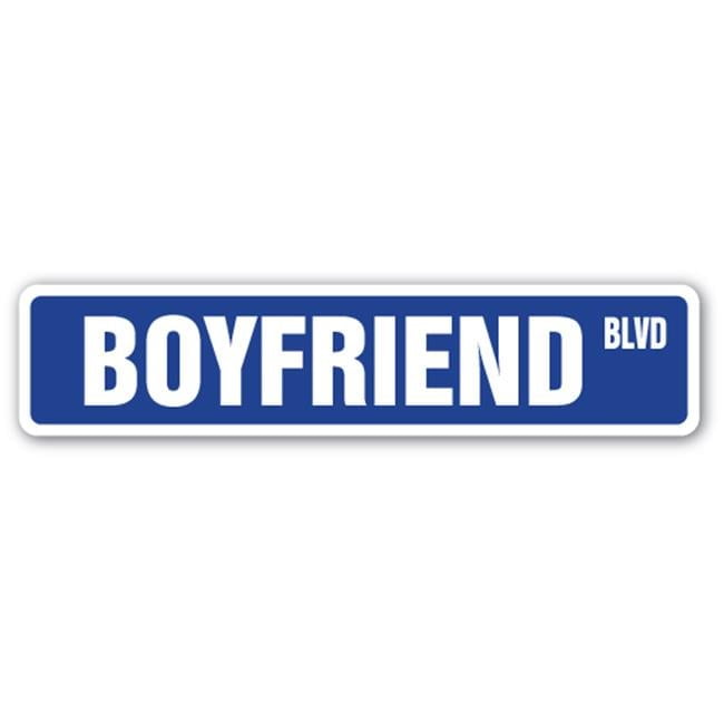 4 x 18 in. Boyfriend Street Sign - Lover Mate Admirer Beau Fiance ...