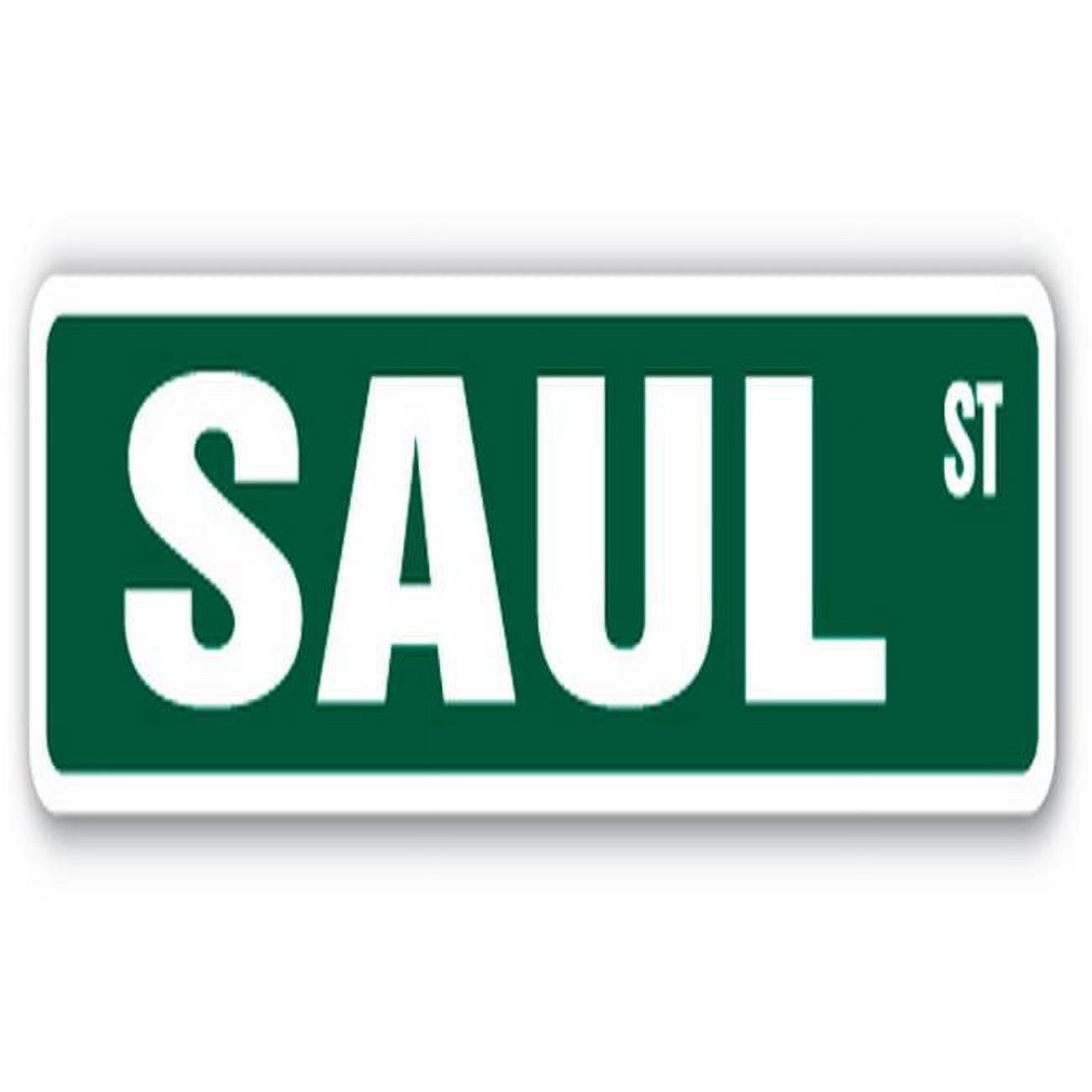 4 x 18 in. Childrens Name Room Decal Street Sign - Saul - Walmart.com