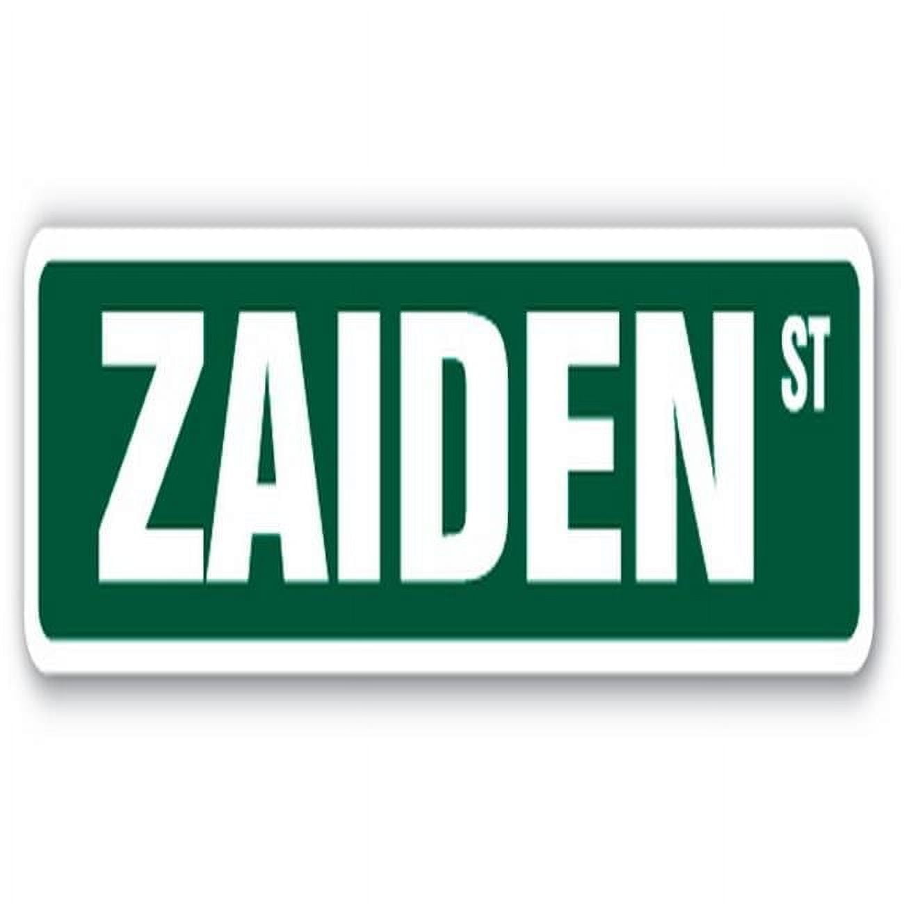 4 x 18 in. Childrens Name Room Decal Street Sign - Zaiden - Walmart.com