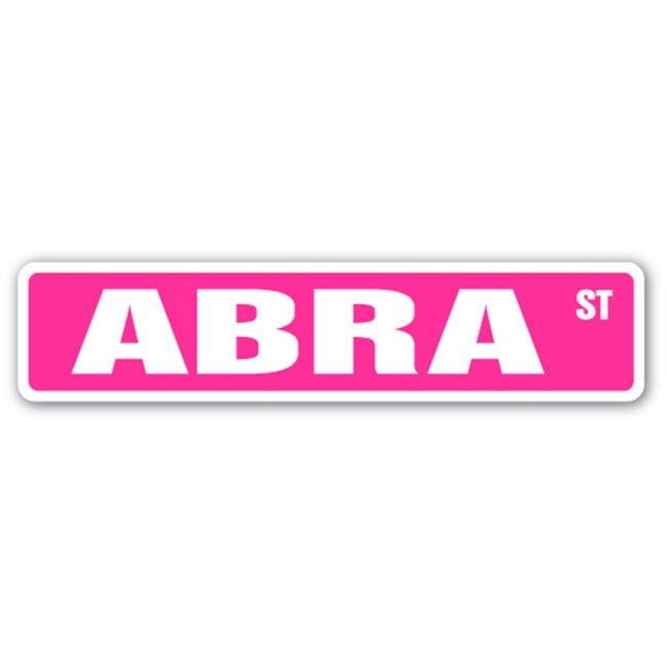 4 x 18 in. Childrens Name Room Street Sign - Abra - Walmart.com