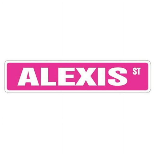 4 x 18 in. Childrens Name Room Street Sign - Alexis - Walmart.com