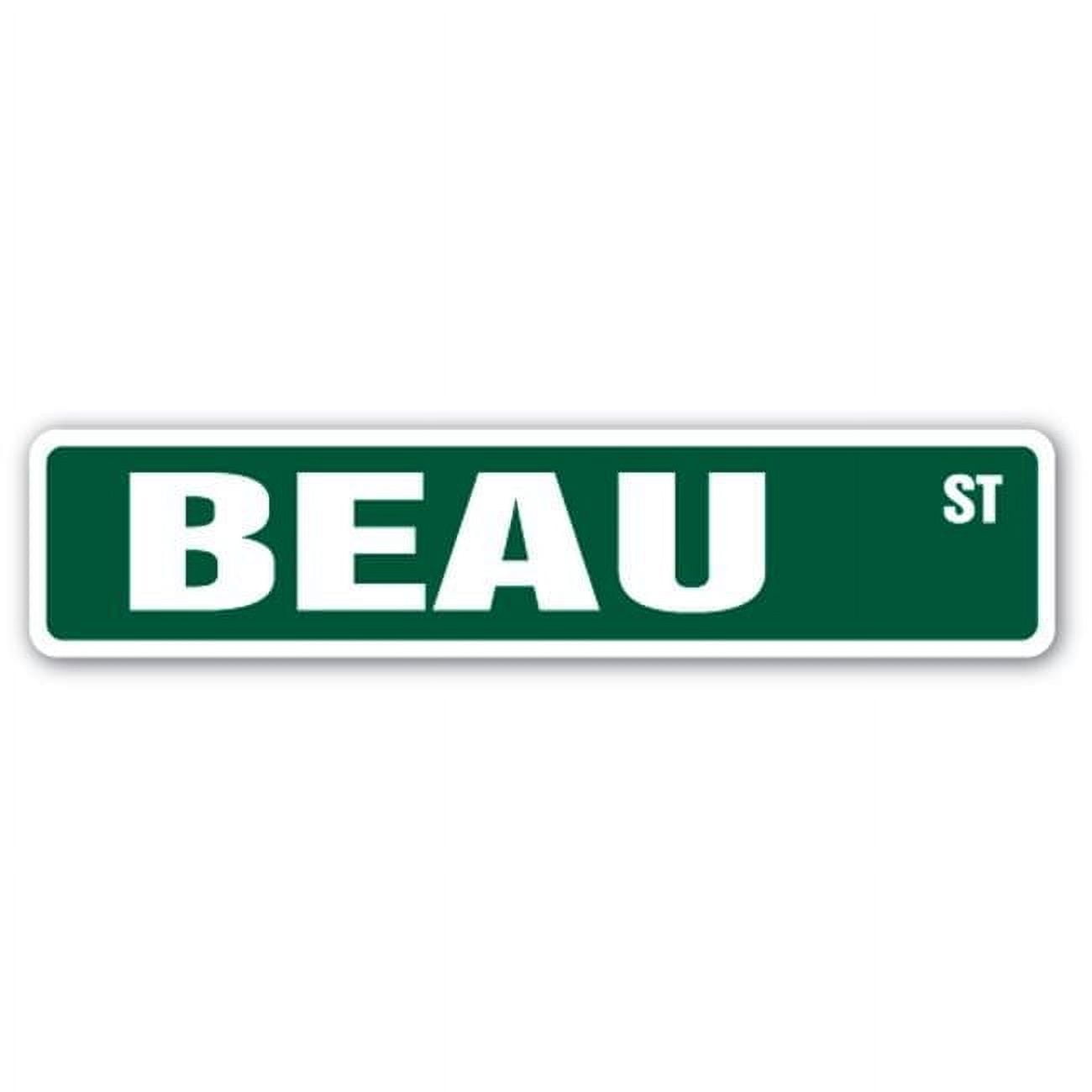 4 x 18 in. Childrens Name Room Street Sign - Beau - Walmart.com